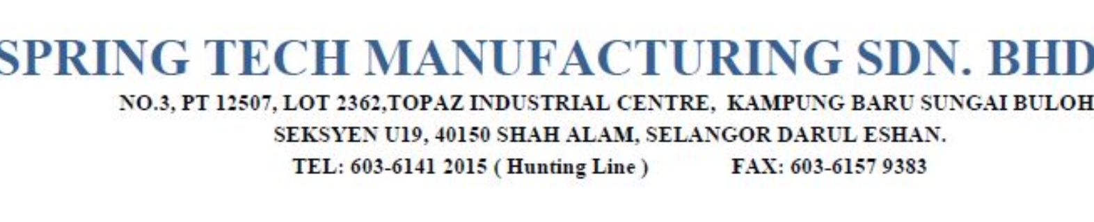 SPRING TECH MANUFACTURING SDN BHD Company Overview & Details - Maukerja