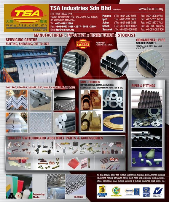 Profil Syarikat TSA Industries Sdn Bhd - Cari Kerja di Maukerja
