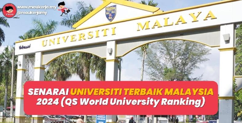 Senarai Universiti Terbaik Malaysia Tahun 2024 (QS World University ...